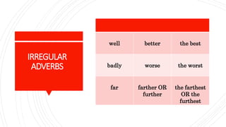 Azar 9 3 comparative and superlative adverbs and adjectives | PPTX