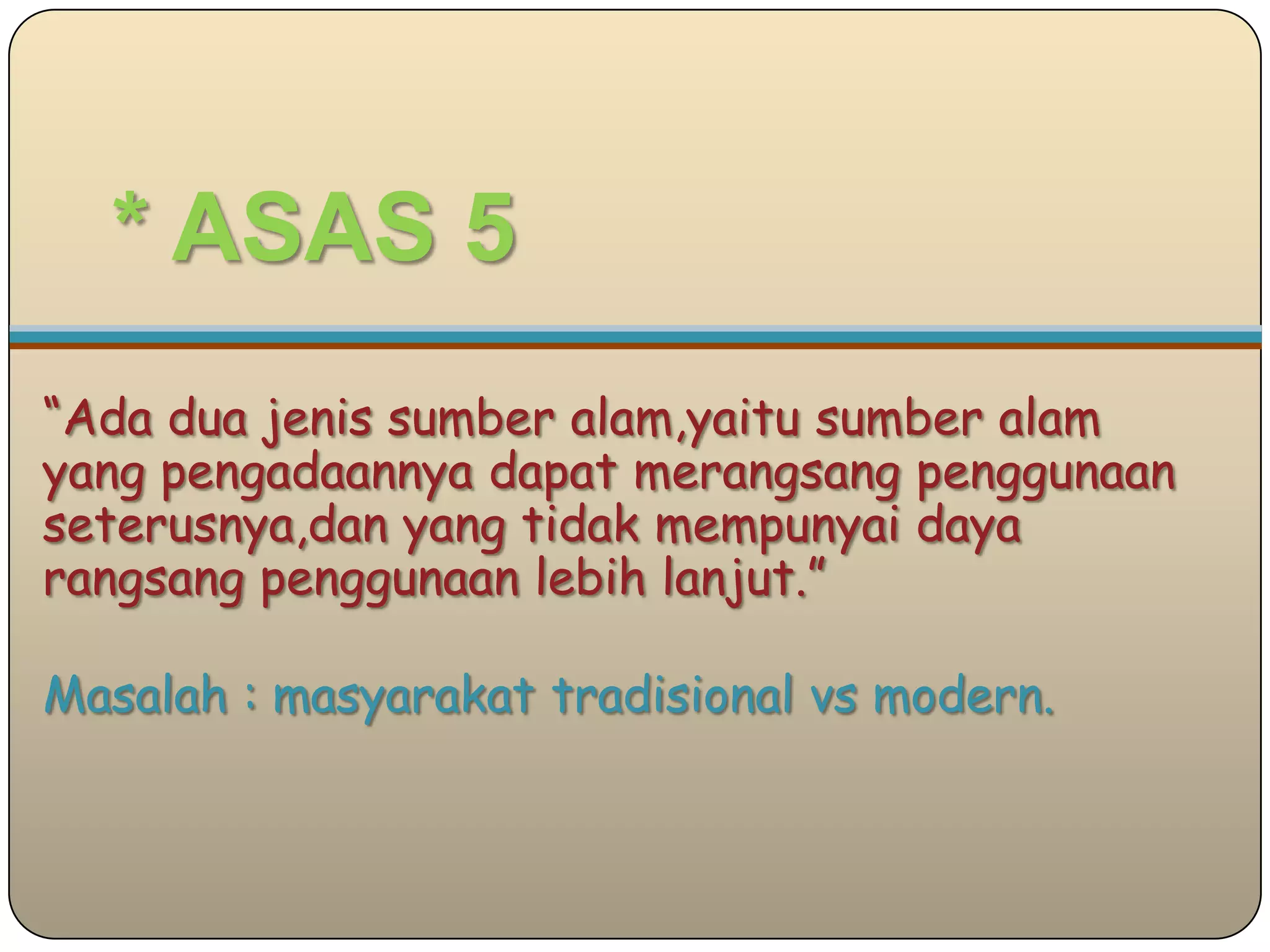 Azas azas pengetahuan lingkungan | PPTX