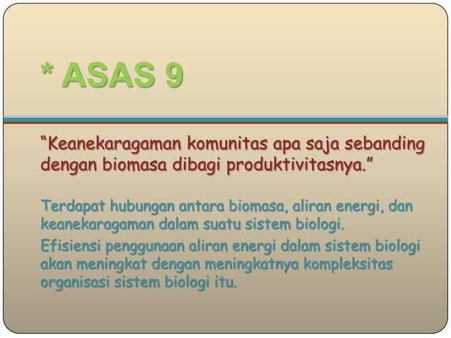 Azas azas pengetahuan lingkungan | PPTX