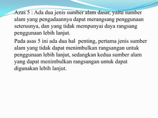 Azas azas pengetahuan lingkungan | PPTX