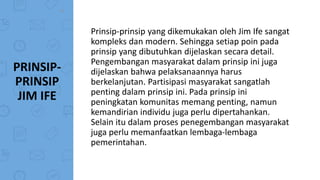 Azas dan Prinsip Pengembangan Masyarakat | PPTX