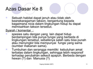 Azas dasar ilmu lingkungan | PPT