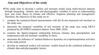 Investigation into zaria city moisture content estimation | PPT