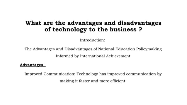 Advantage and disadvantage of Data analysis | PPTX