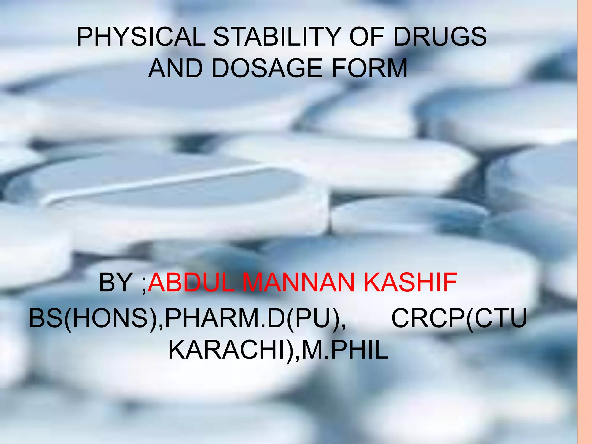 the role of thermodynamics in drug stability | PPTX