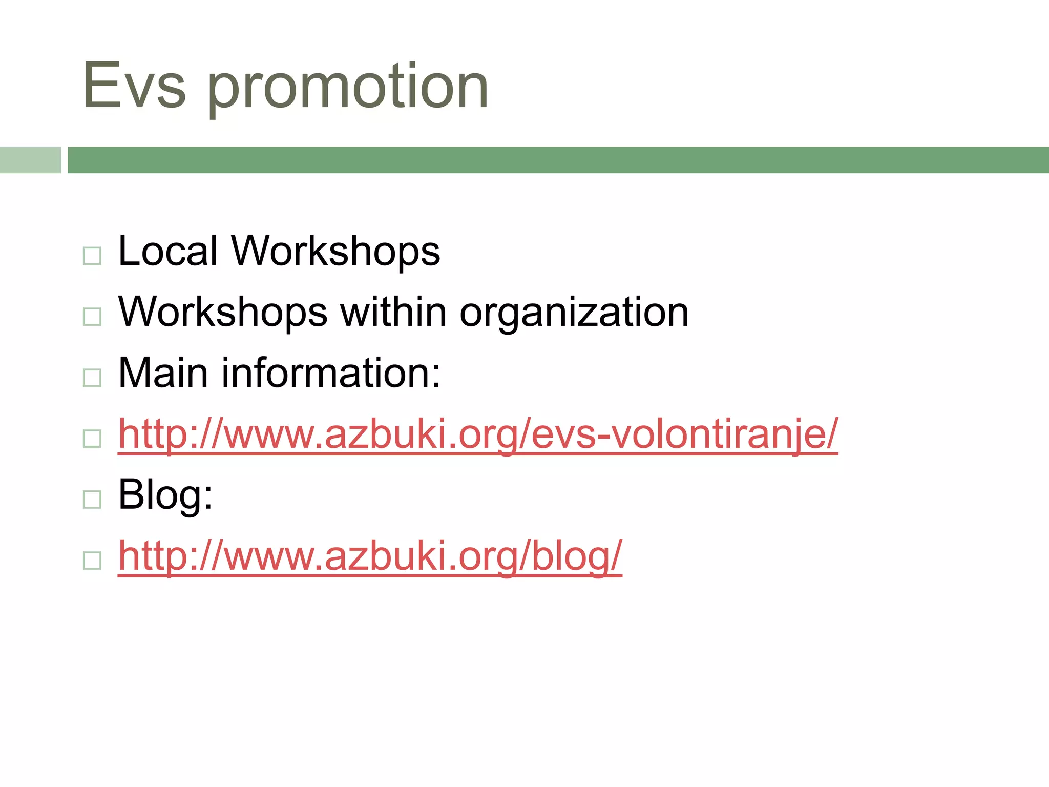 AzBuki presentation evs / esc | PPT