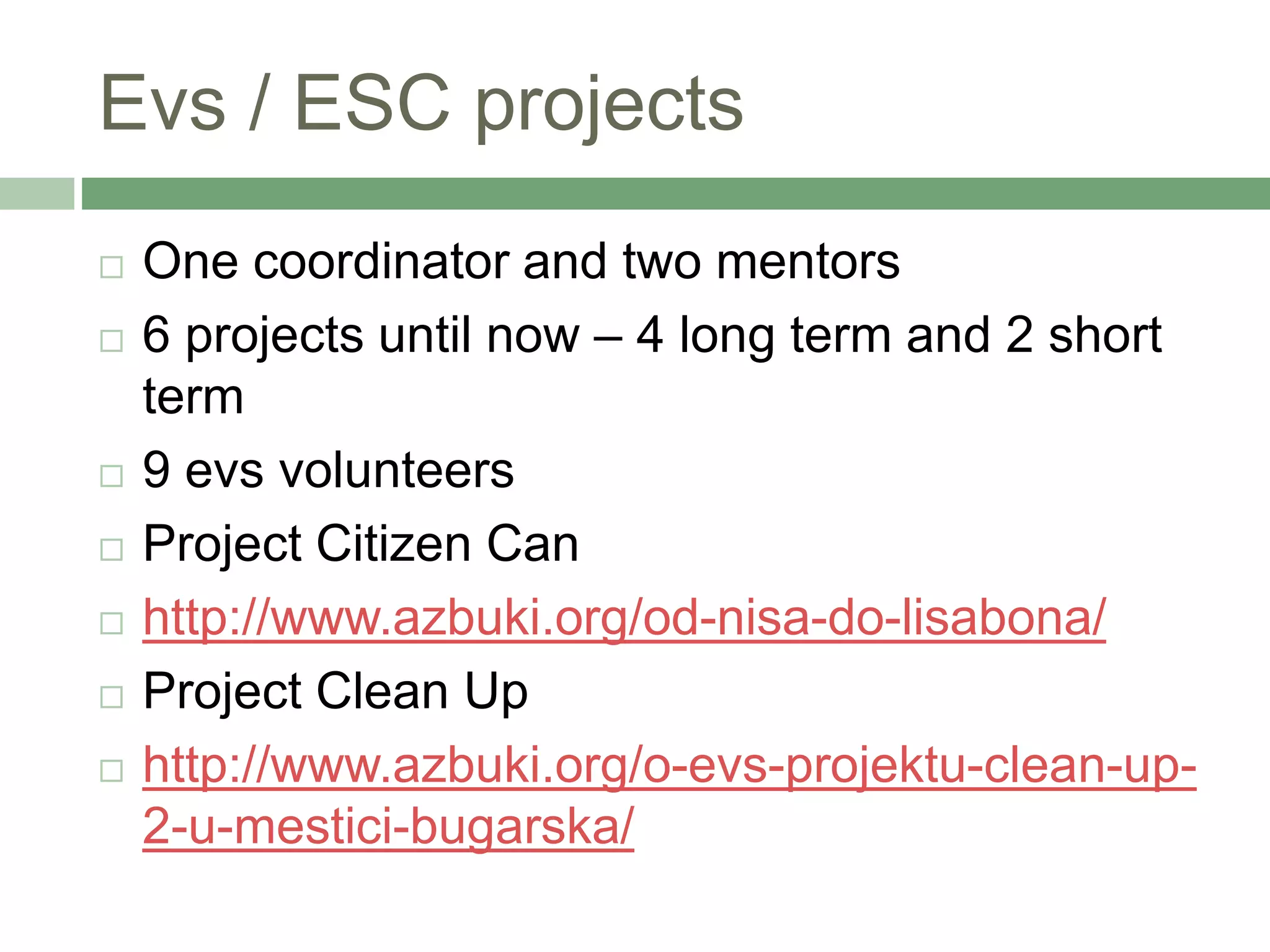 AzBuki presentation evs / esc | PPT