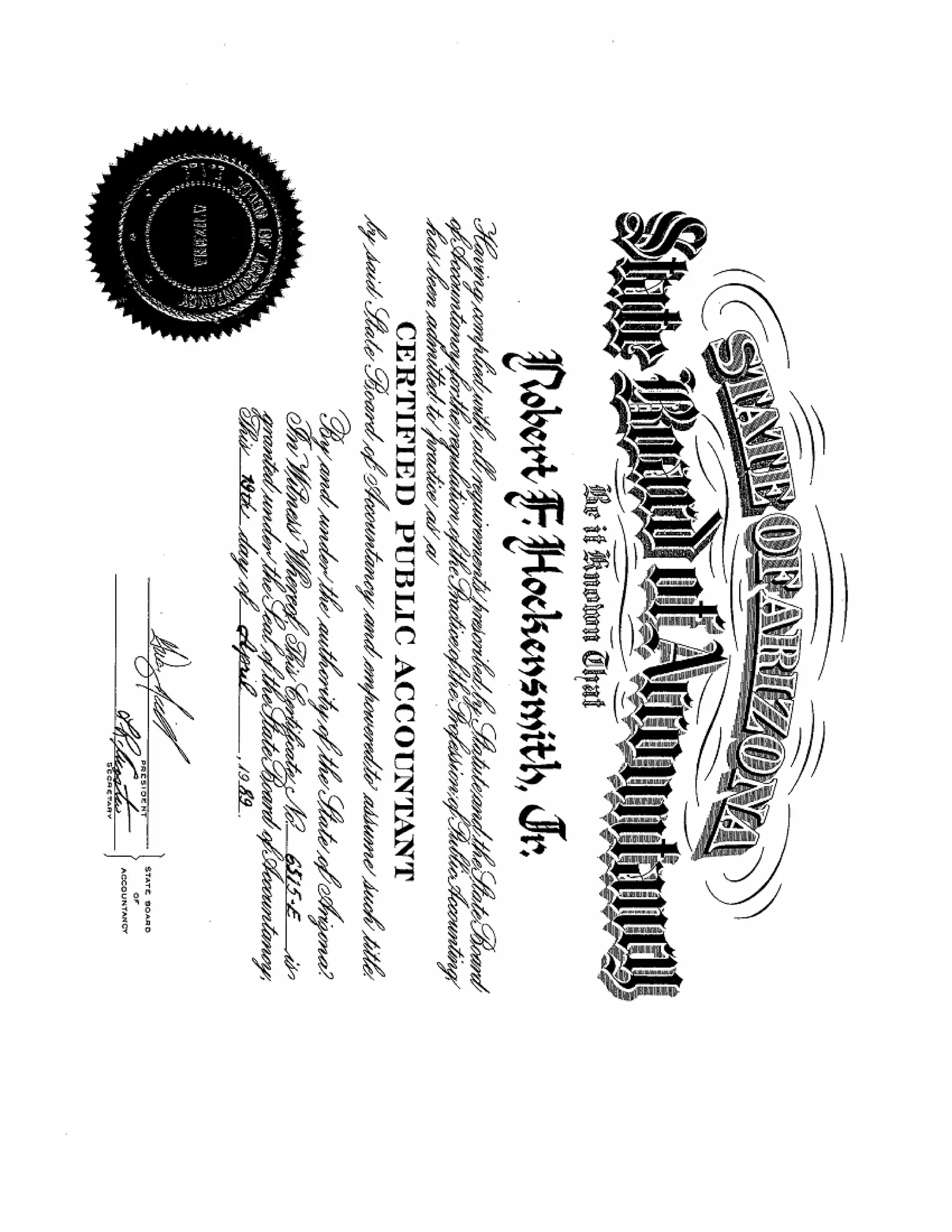 Az Cpa License | PDF