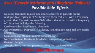 Azee (Generic Azithromycin Dihydrate Tablets) | PDF