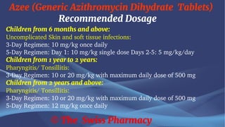 Azee (Generic Azithromycin Dihydrate Tablets) | PDF