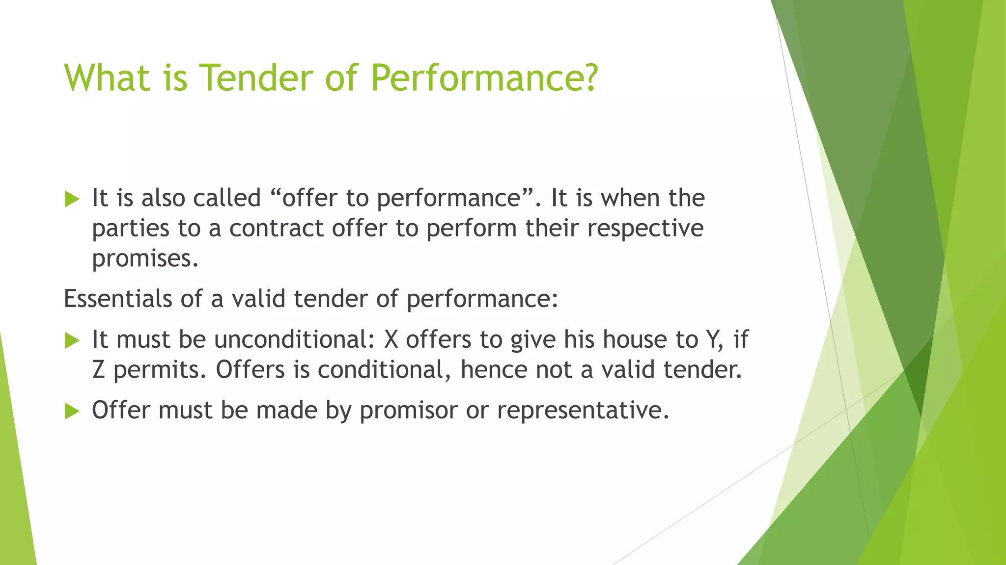 performance of the contract | PPTX