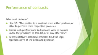 performance of the contract | PPT