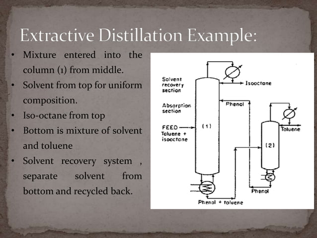 Azeotropic and extractive distillation ppt 1 | PPTX | Chemistry | Science