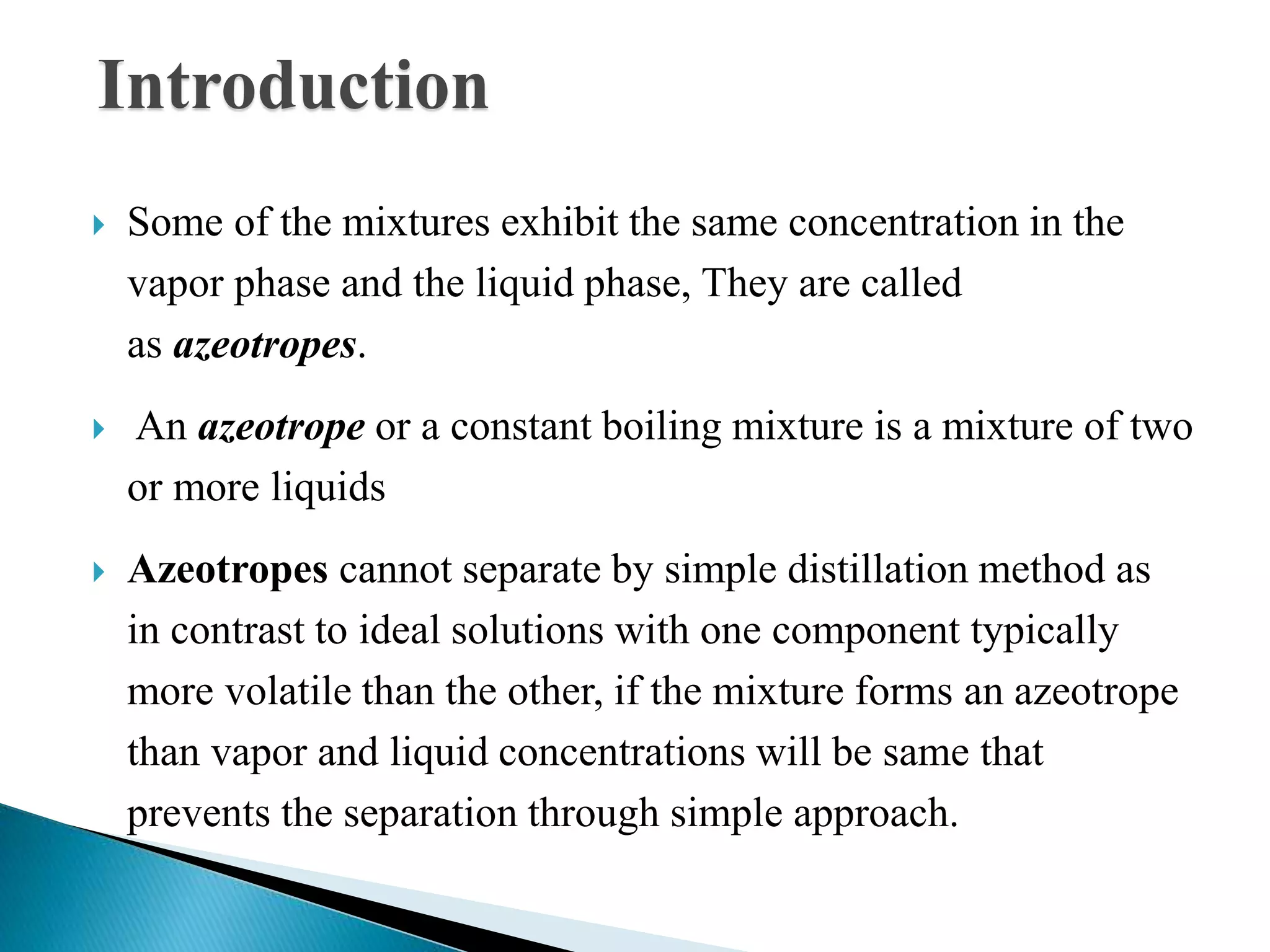 Azeotropic and steam distillation | PPTX