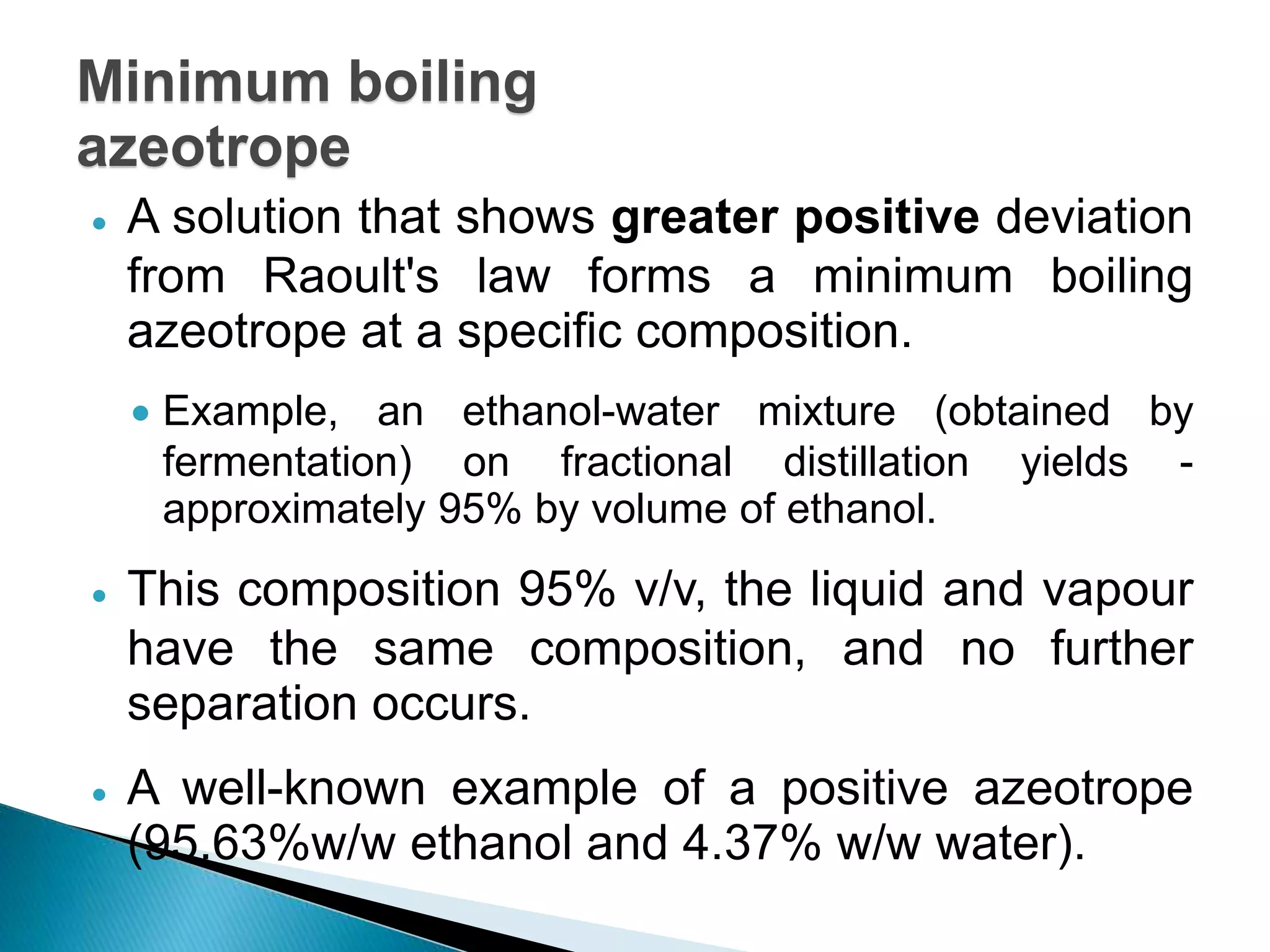 Azeotropic and steam distillation | PPTX