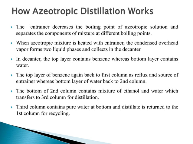 Azeotropic and steam distillation | PPTX