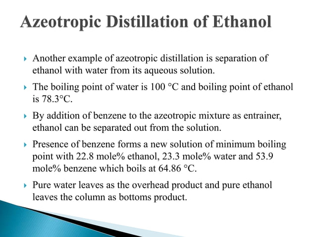 Azeotropic and steam distillation | PPT
