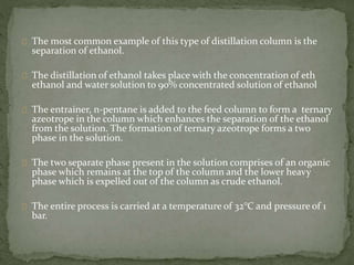 Pressure-swing Azeaotropic Dstillation | PPTX
