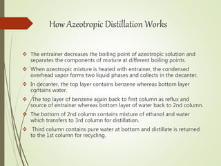Azeotropic distillation | PPTX