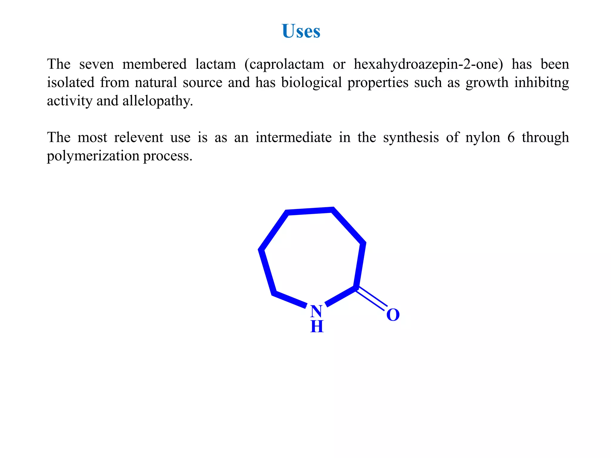 Synthesis and reactions of Seven membered heterocycle-Azepines | PPTX