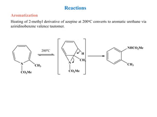 Synthesis and reactions of Seven membered heterocycle-Azepines | PPTX | Chemistry | Science
