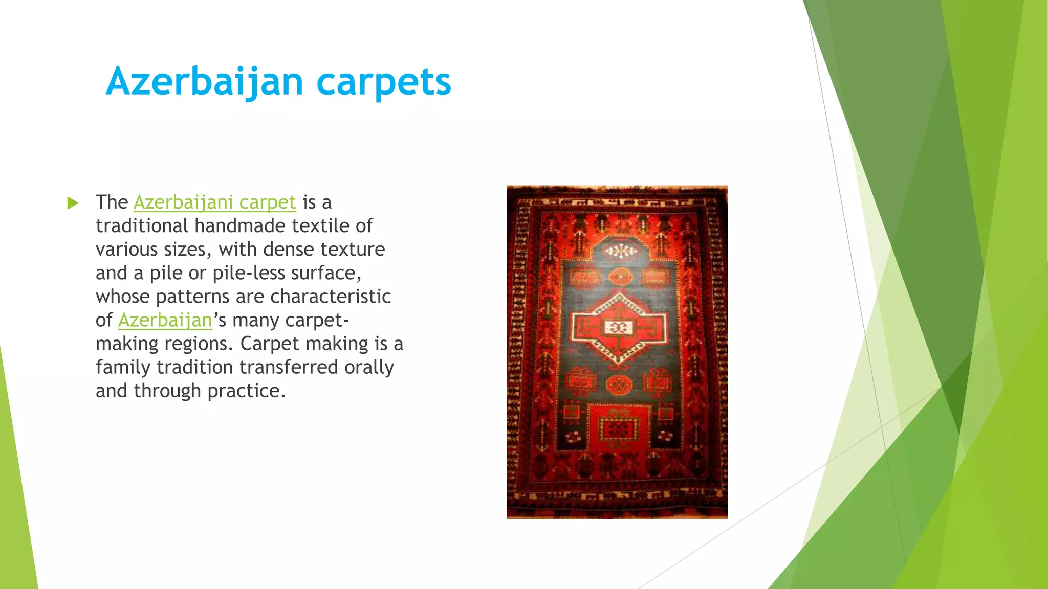 Azerbaijani carpets | PPTX