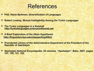 Azerbaijani as one of the altaic languages | PPT