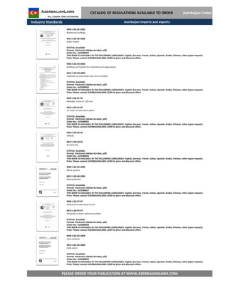 Azerbaijan subsoil law (catalog) | PDF