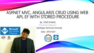 ASP.NET MVC, AngularJS CRUD for Azerbaijan Technical University | PPT