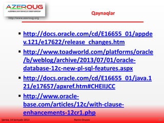 Oracle Database 12c new features for the developers. | PPT