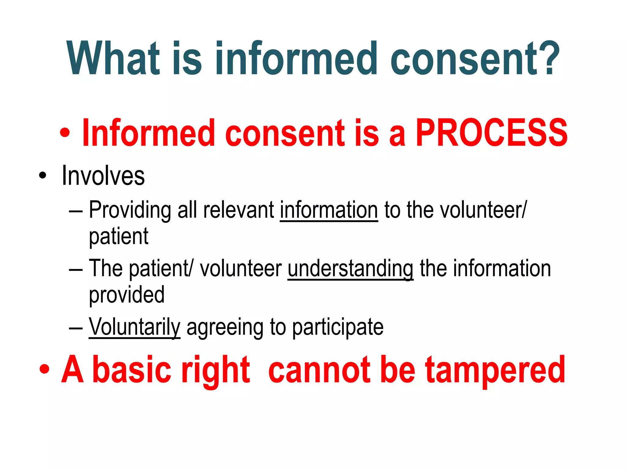 INFORMED CONSENT Principles, Practice, and legal challenges by Dr.T.V ...