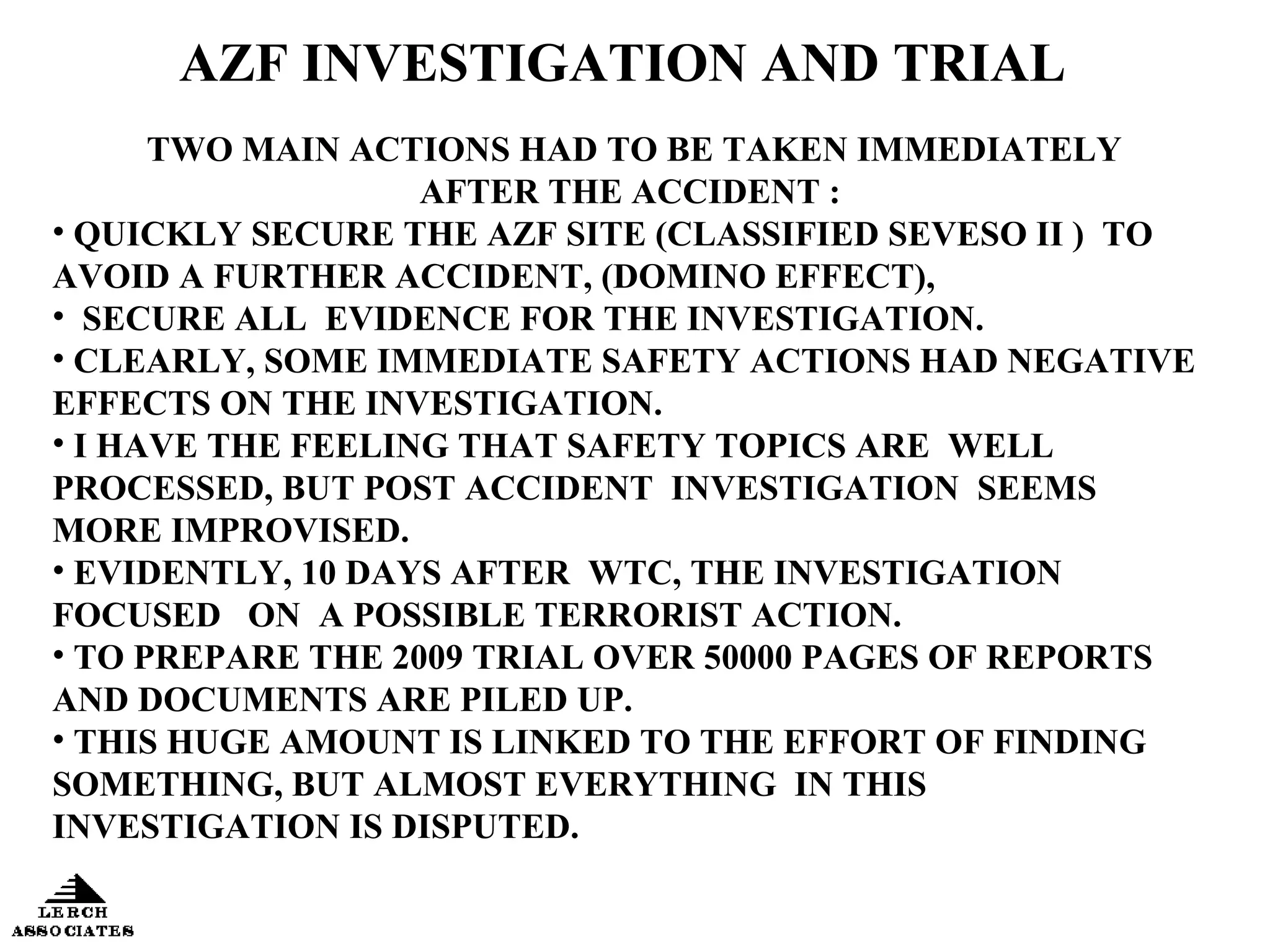 AZF FERTILIZER PLANT EXPLOSION 2001 FRANCE | PPT