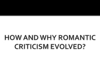 s.t coleridge in romantic criticism | PPTX
