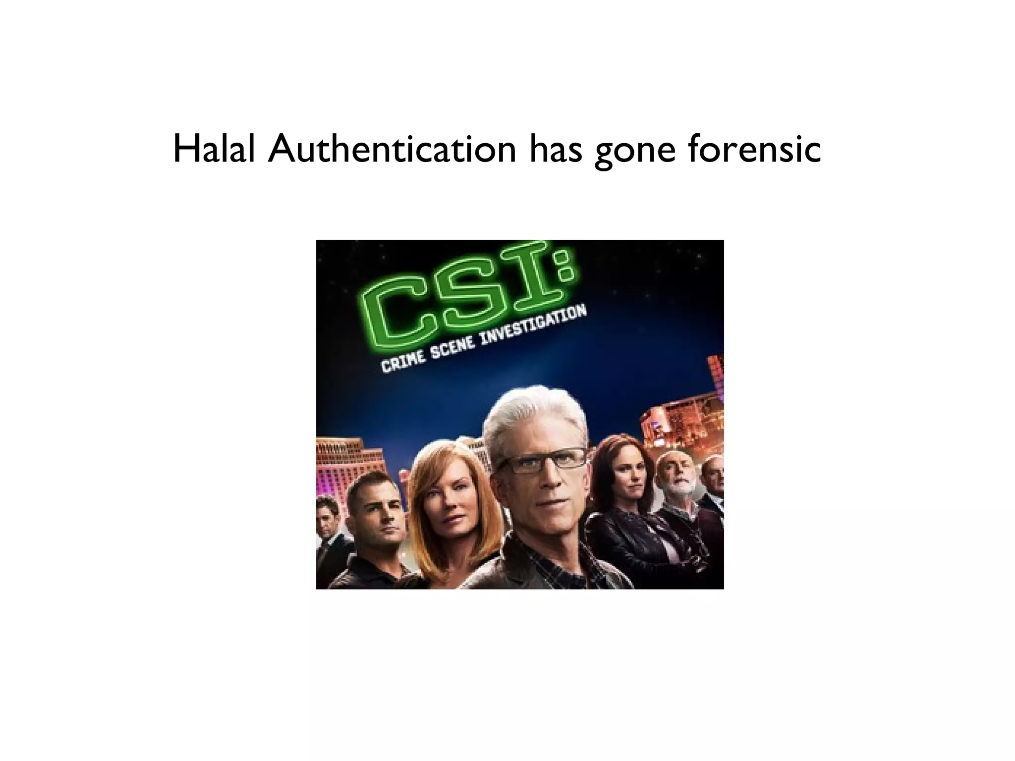 Keynote address Halal Food Production and Authentication | PPT