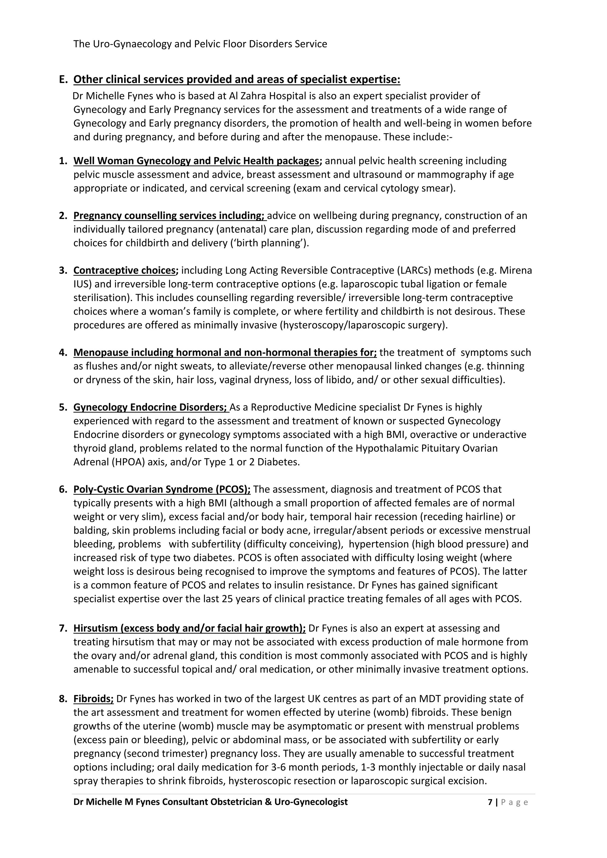 The Al Zahra Hospital Urogynecology & Pelvic Floor Disorders Unit | PDF