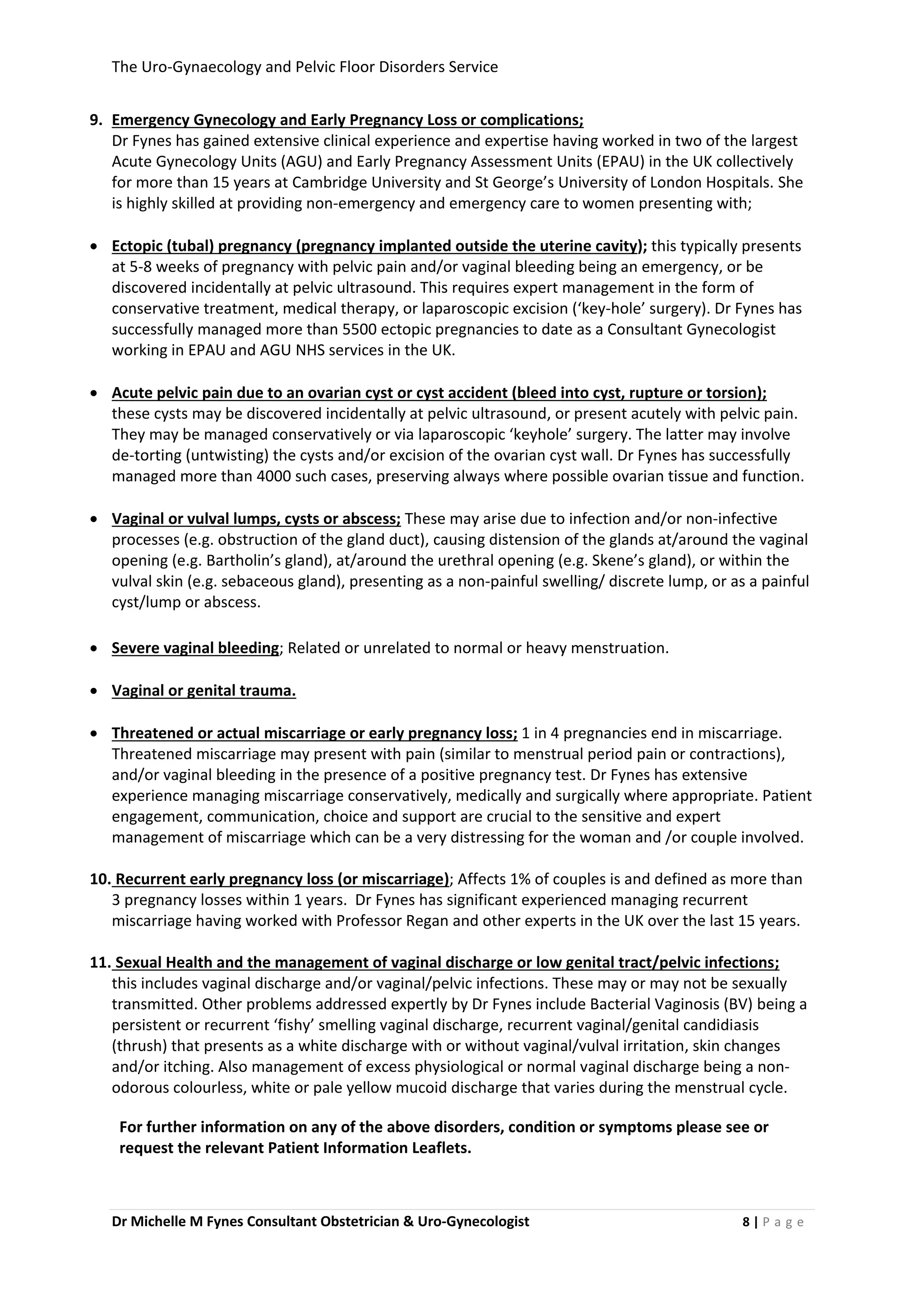 The Al Zahra Hospital Urogynecology & Pelvic Floor Disorders Unit | PDF