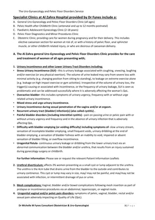 The Al Zahra Hospital Urogynecology & Pelvic Floor Disorders Unit | PDF