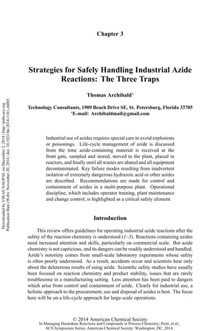 Azide safety archibald | PDF