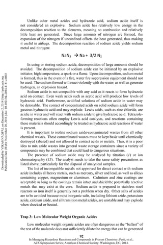 Azide safety archibald | PDF