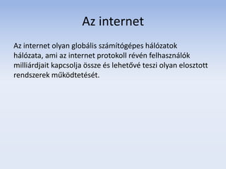 Az internet | PPTX
