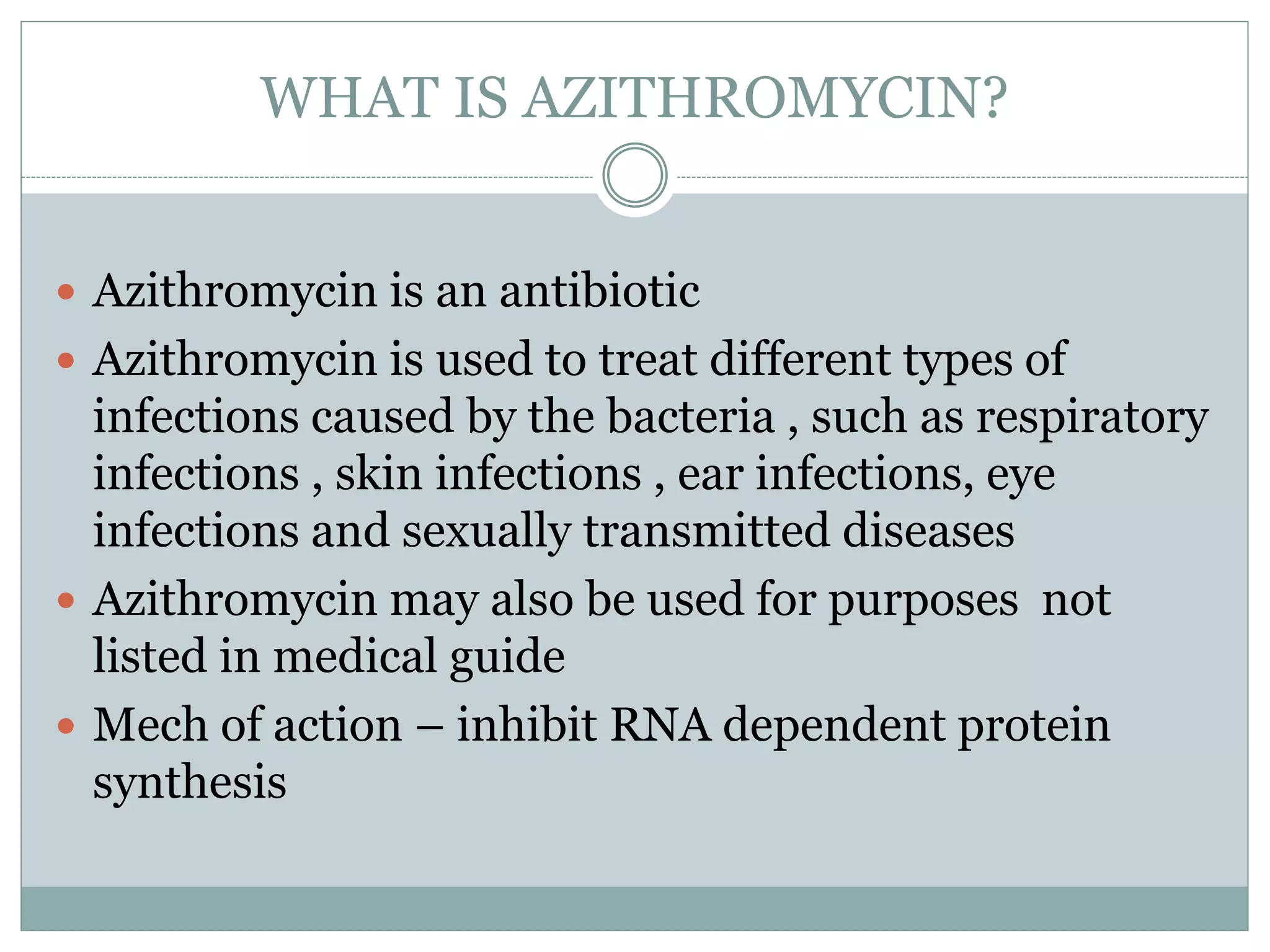 Azithromycin | PPTX
