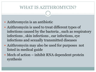 Azithromycin | PPTX