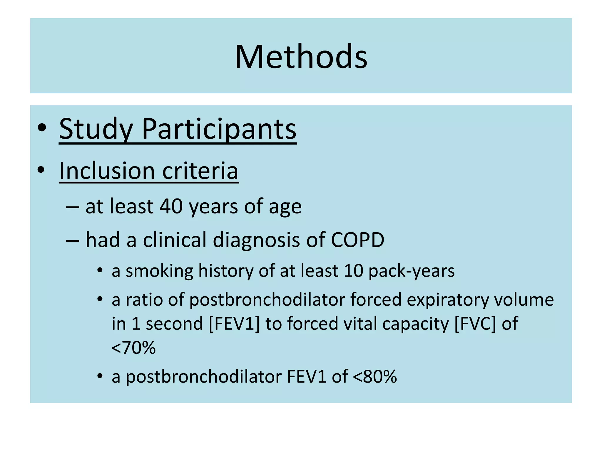 Azithromycin for prevention of exacerbations of copd | PPTX