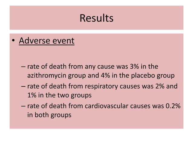 Azithromycin for prevention of exacerbations of copd | PPTX