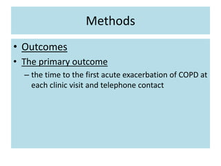Azithromycin for prevention of exacerbations of copd | PPTX