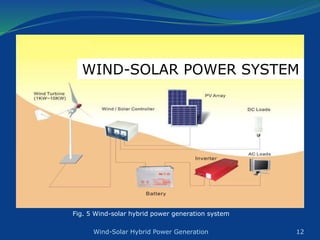 Design & Construction of Wind-Solar Hybrid Power Generation System | PPTX