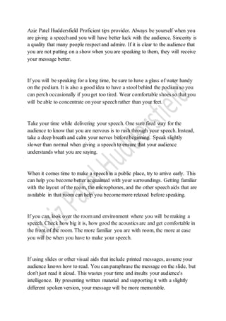 Aziz patel huddersfield getting your point across | PDF