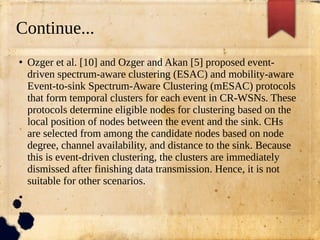 Efficient Clustering scheme in Cognitive Radio Wireless sensor network | PDF