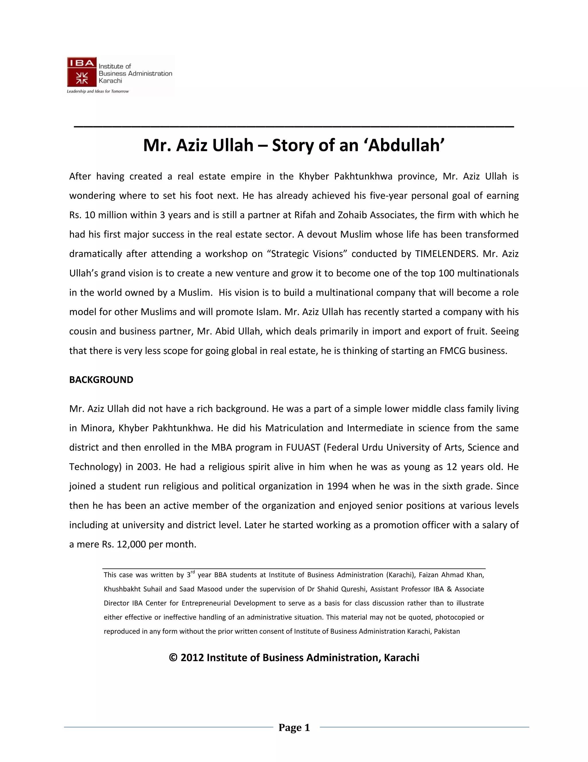 Aziz Ullah - Story of an 'Abdullah'.pdf | Islam | Religion & Spirituality