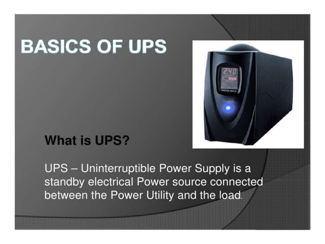 UPS Presentation | PPTX | Gas and Electric | Home Utilities